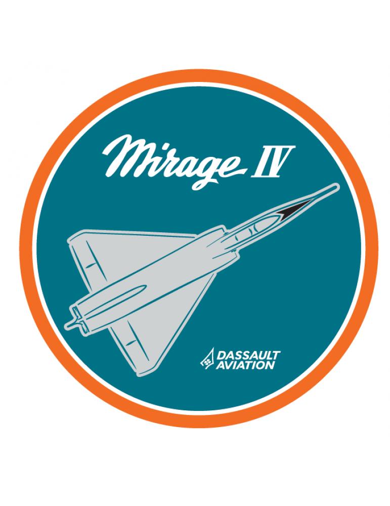 PATCH MIRAGE IV DASSAULT VELCROS TISSE Ø9CM